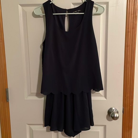 Double Zero | Pants & Jumpsuits | Navy Blue Romper | Poshmark